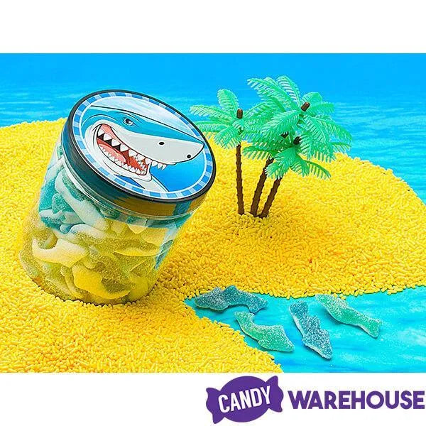 Sour Gummy Sharks Candy: 100-Piece Jar – Candy Warehouse