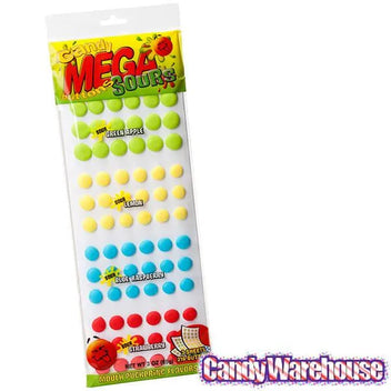 Sour Mega Candy Buttons Sheets: 3-Piece Pack | Candy Warehouse