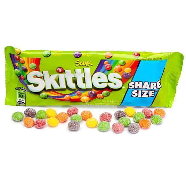 Sour Skittles Candy King Size Packs - Sour: 24-Piece Box – Candy Warehouse