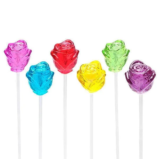 Sparkle Candy Rose Lollipops - Assorted: 100-Piece Bag | Candy Warehouse