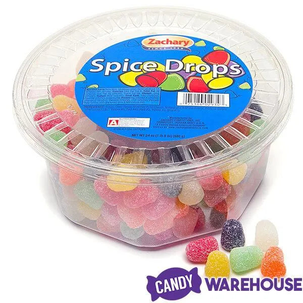 Spice Drops Mini Gumdrops Candy: 24-Ounce Tub | Candy Warehouse