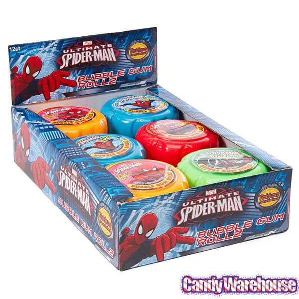 Spiderman Bubble Gum Rolls: 12-Piece Box – Candy Warehouse