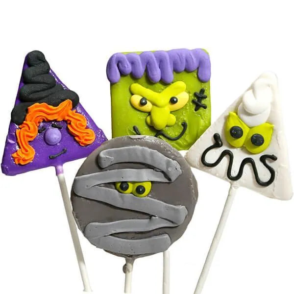 Spooky Halloween Hard Candy Lollipops: 12-Piece Pack | Candy Warehouse