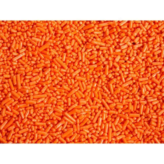 Sprinkle King Candy Sprinkles - Orange: 6LB Carton | Candy Warehouse