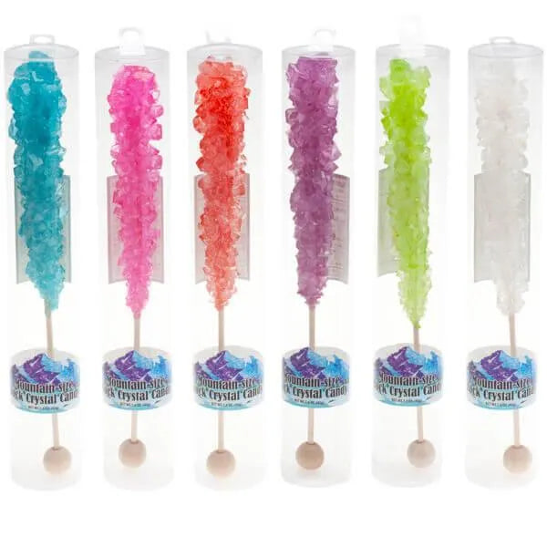 Squire Boone Mountain-Size Rock Candy Crystal Sticks: Set of 6 Tubes ...