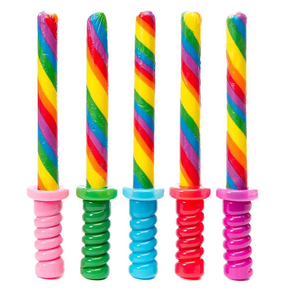 Squire Boone Rainbow Cherry Candy Barber Poles with Handles: 12-Piece ...