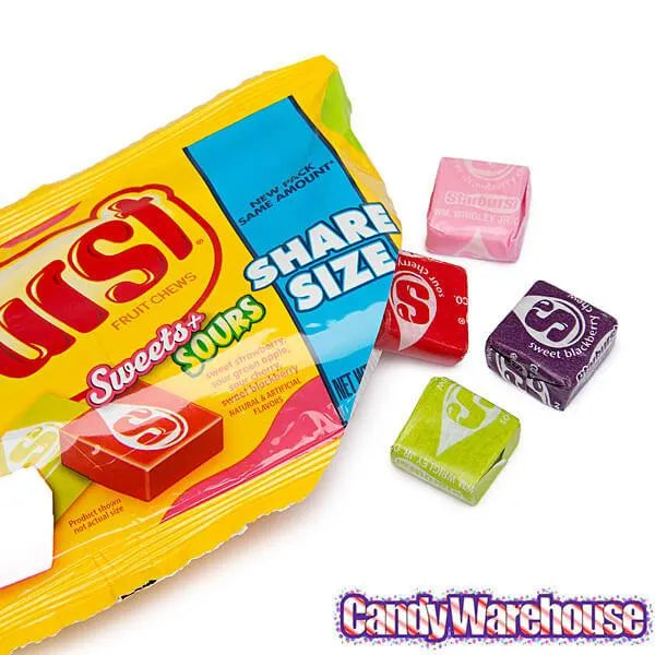 Starburst Fruit Chews King Size Candy Packs - Sweets and Sours: 15 ...