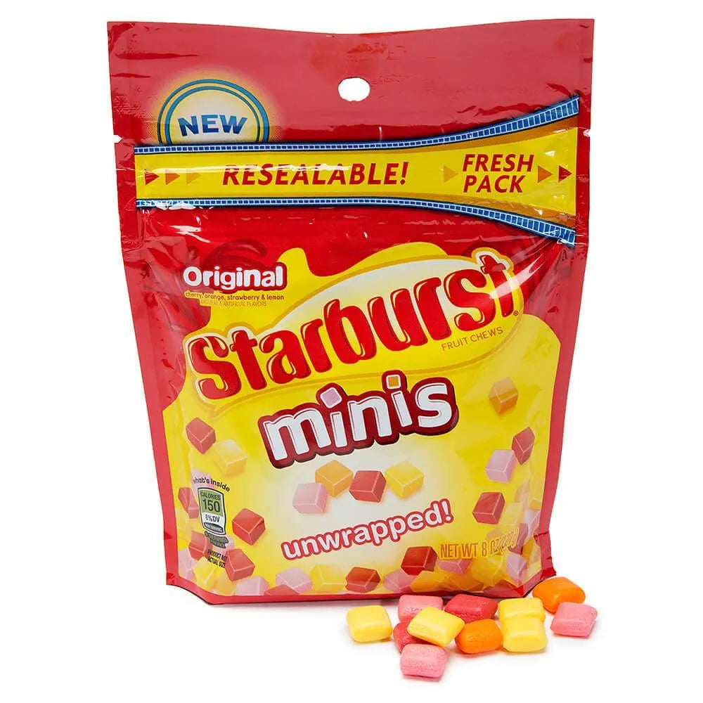 Starburst Minis Fruit Chews Candy - Original: 8-Ounce Bag – Candy Warehouse