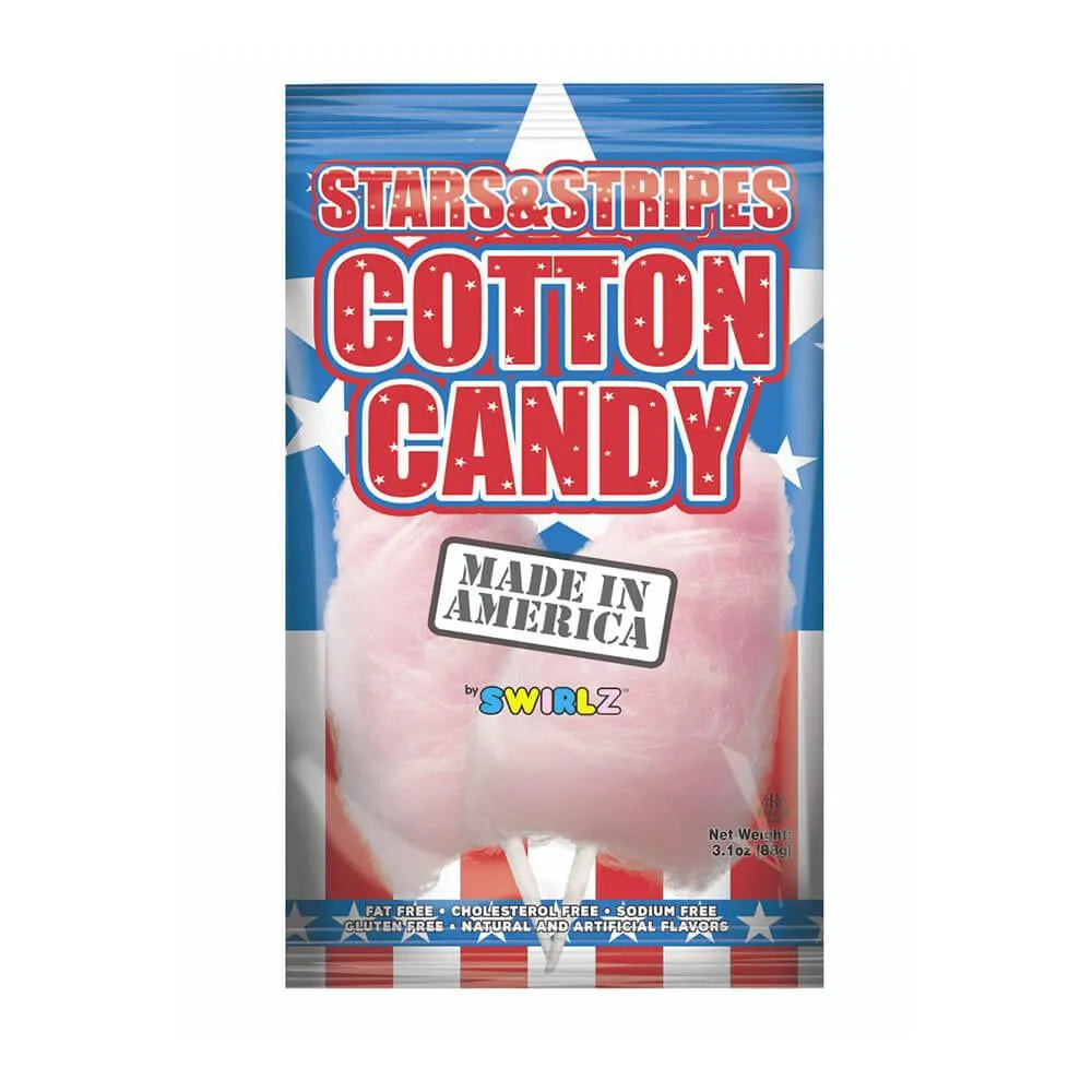 Stars and Stripes Cotton Candy: 12-Piece Box | Candy Warehouse