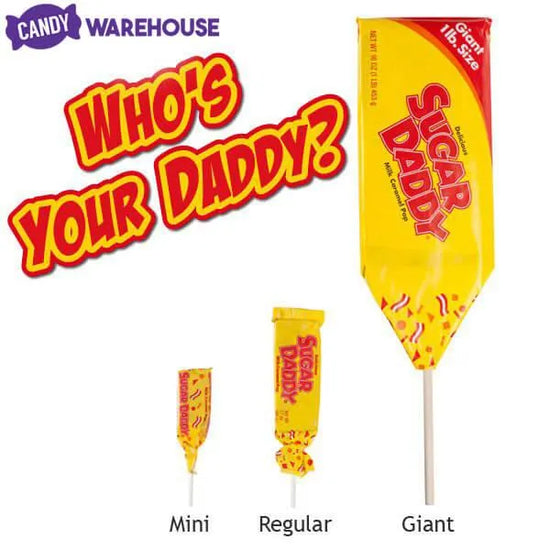 Sugar Daddy Giant 1-Pound Caramel Pop | Candy Warehouse