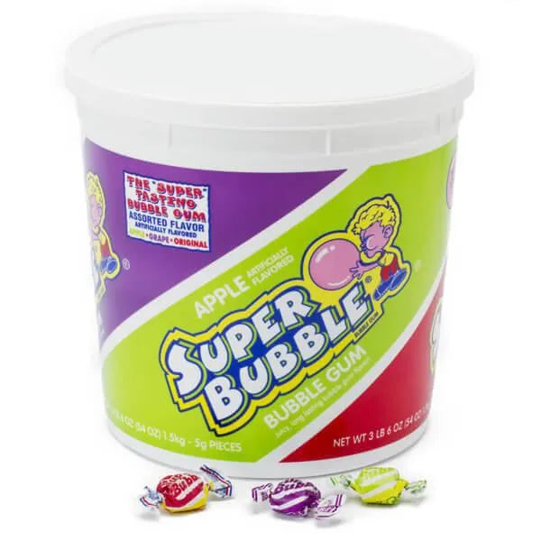 Super Bubble Gum - Assorted: 300-Piece Tub – Candy Warehouse
