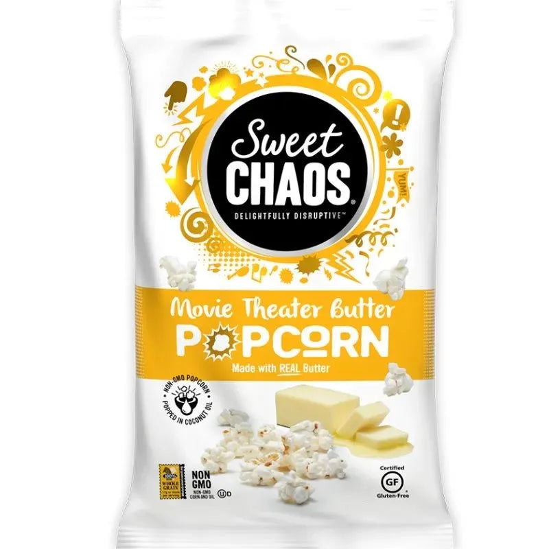 Sweet Chaos Movie Theater Butter Popcorn: 8-Piece Case – Candy Warehouse