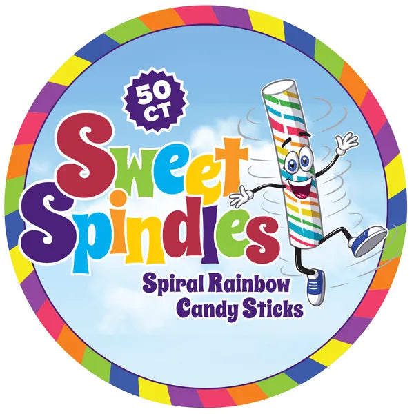 Sweet Spindles Mini Hard Candy Sticks - Rainbow: 50-Piece Jar – Candy ...