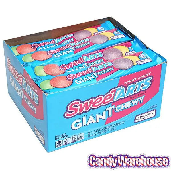 SweeTarts Giant Chewy Candy 4-Packs: 36-Piece Box | Candy Warehouse