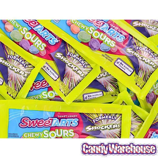 SweeTarts Shockers Chewy Sours Candy Packs: 24-Piece Box | Candy Warehouse
