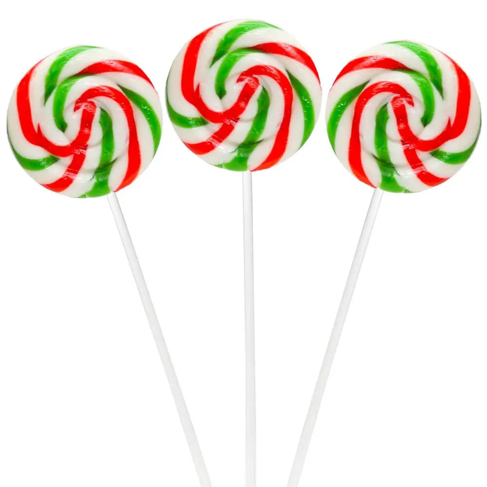 Swipple Pops Petite Swirl Ripple Lollipops - Christmas Cherry: 60-Piece ...