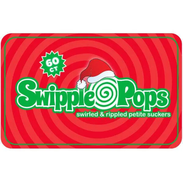 Swipple Pops Petite Swirl Ripple Lollipops - Christmas Cherry: 60-Piece ...