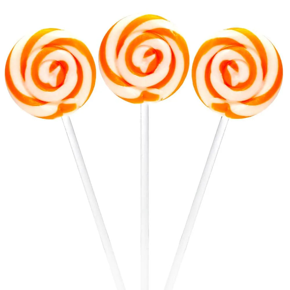 Swipple Pops Petite Swirl Ripple Lollipops - Orange: 60-Piece Tub ...
