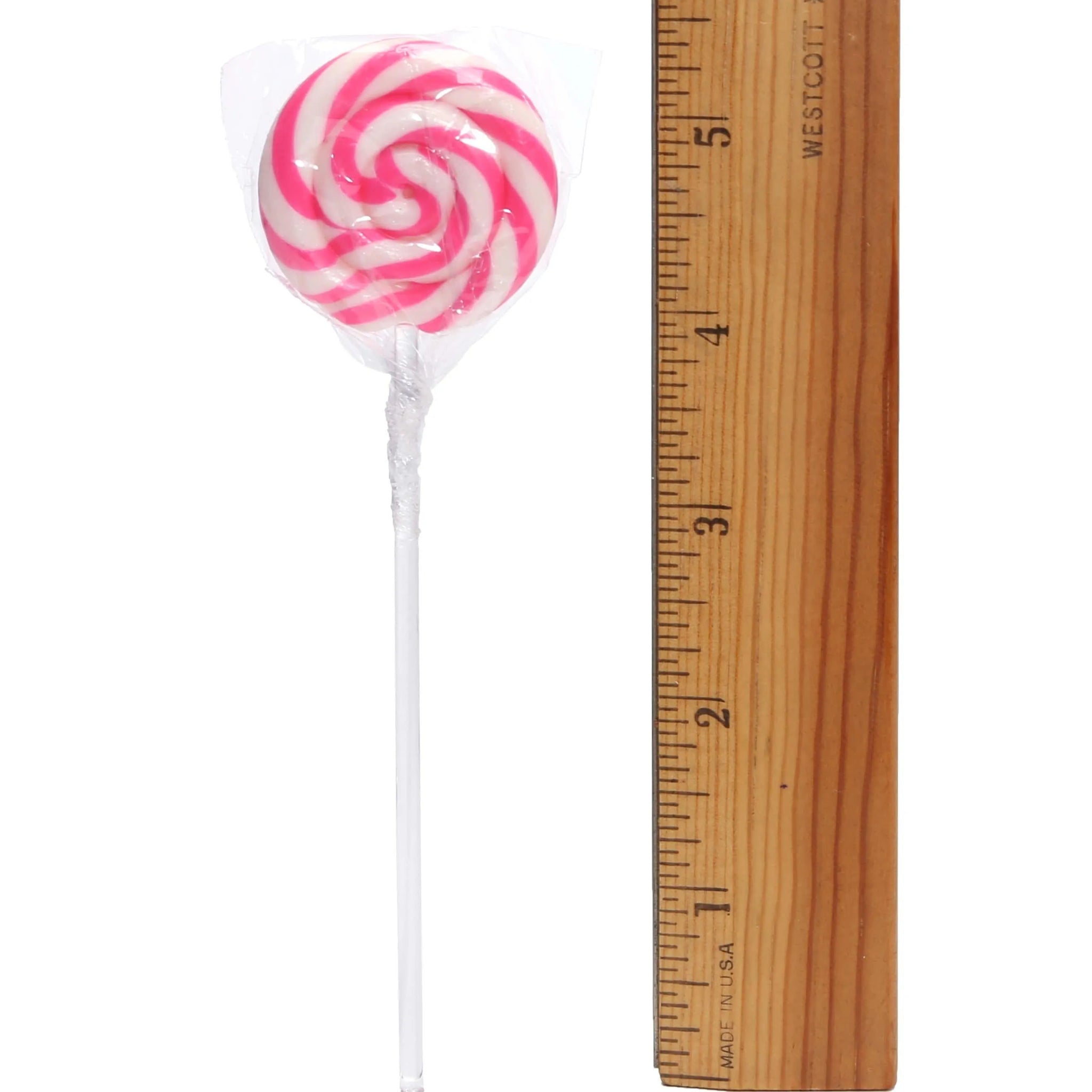 Swipple Pops Petite Swirl Ripple Lollipops - Pink Strawberry: 60-Piece ...