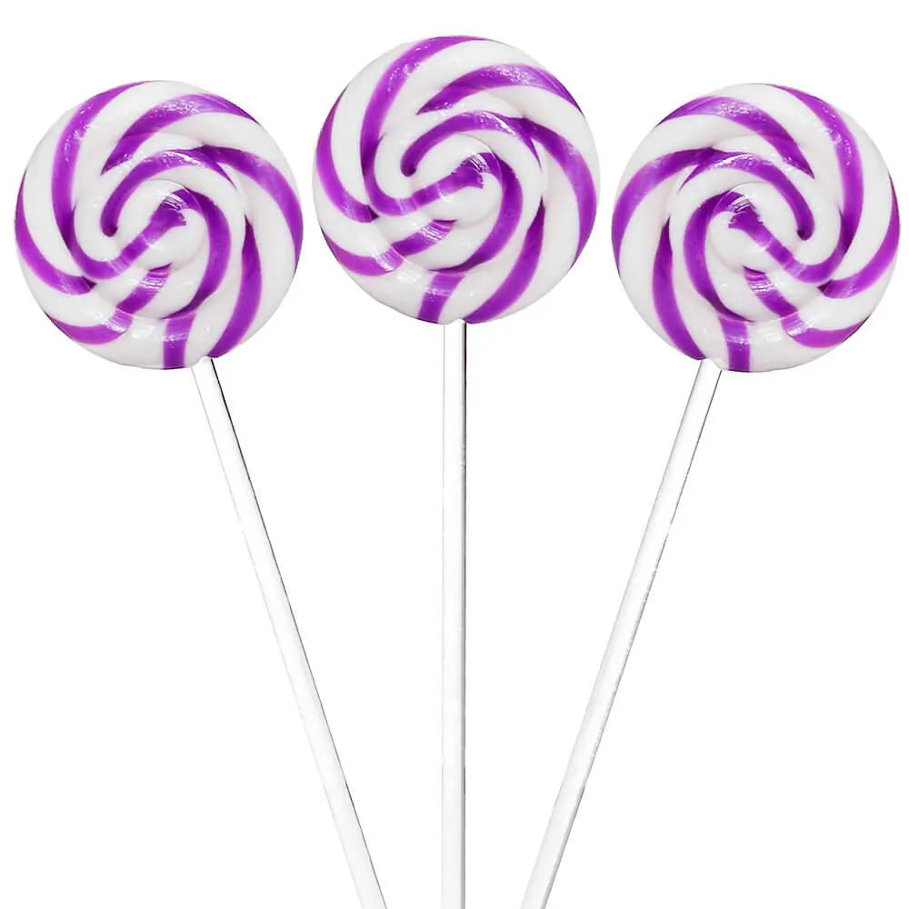 Swipple Pops Petite Swirl Ripple Lollipops - Purple Grape: 60-Piece Tu ...