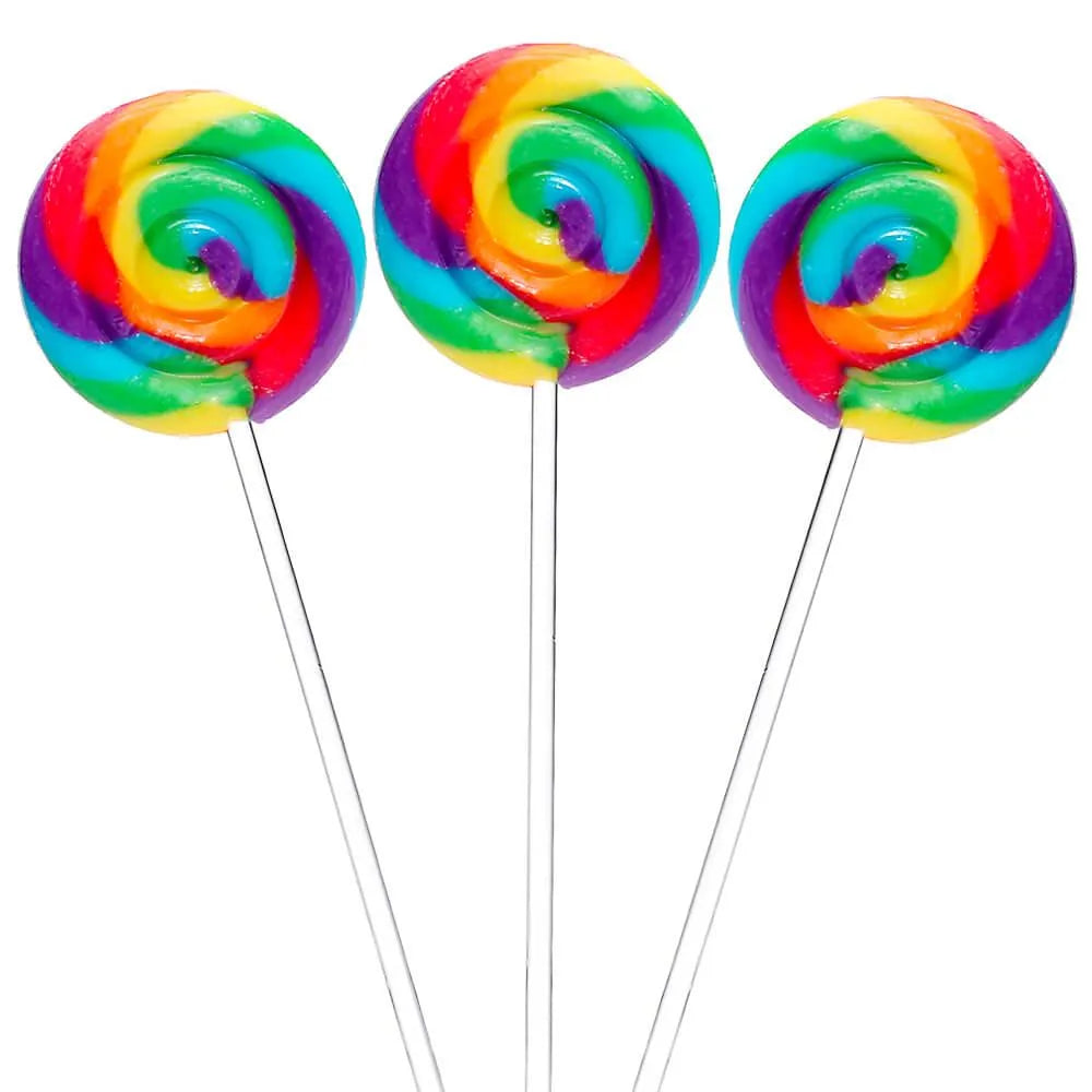 Swipple Pops Petite Swirl Ripple Lollipops - Rainbow Cherry: 60-Piece ...