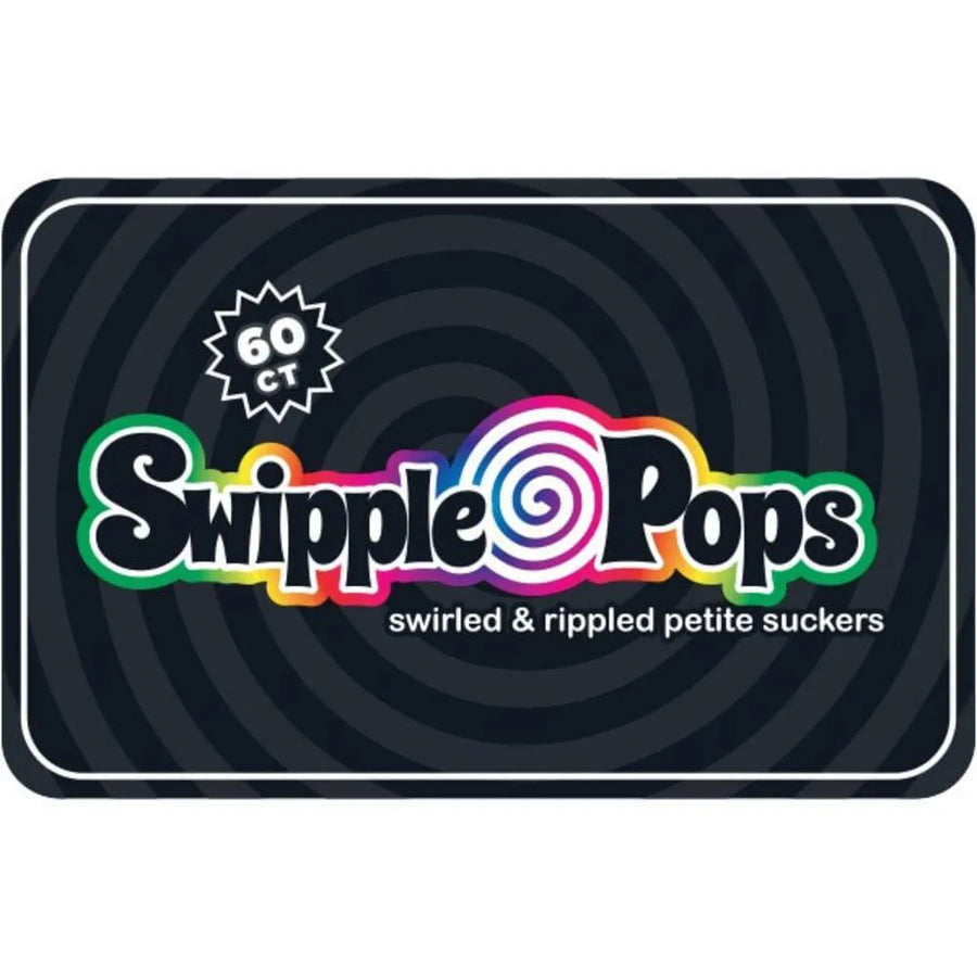 Swipple Pops Petite Swirl Ripple Lollipops - Rainbow Cherry: 60-Piece ...