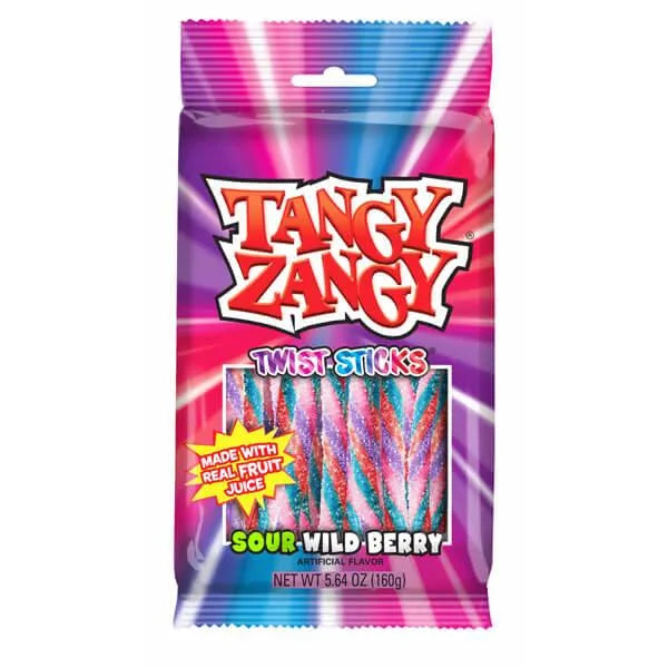Tangy Zangy Twisties Candy Sour Wild Berry: 3LB Box – Candy Warehouse