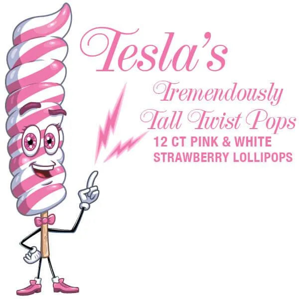 Tesla's Tremendously Tall 3-Ounce Twist Pops - Strawberry: 12-Piece Bo ...