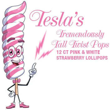 Tesla's Tremendously Tall 3-Ounce Twist Pops - Strawberry: 12-Piece Bo ...