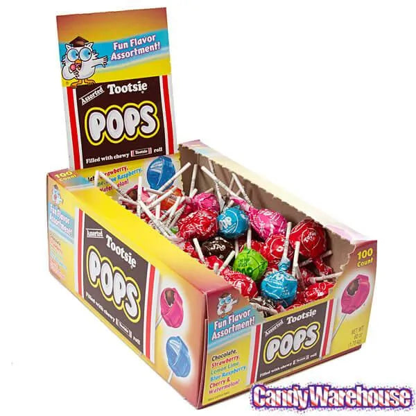 Tootsie Pops - Fun Flavors Assortment: 100-Piece Box | Candy Warehouse