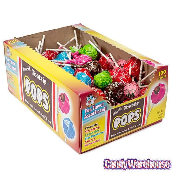 Tootsie Pops - Fun Flavors Assortment: 100-Piece Box | Candy Warehouse