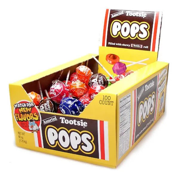 Tootsie Pops - Original Flavors Assortment: 100-Piece Box | Candy Warehouse