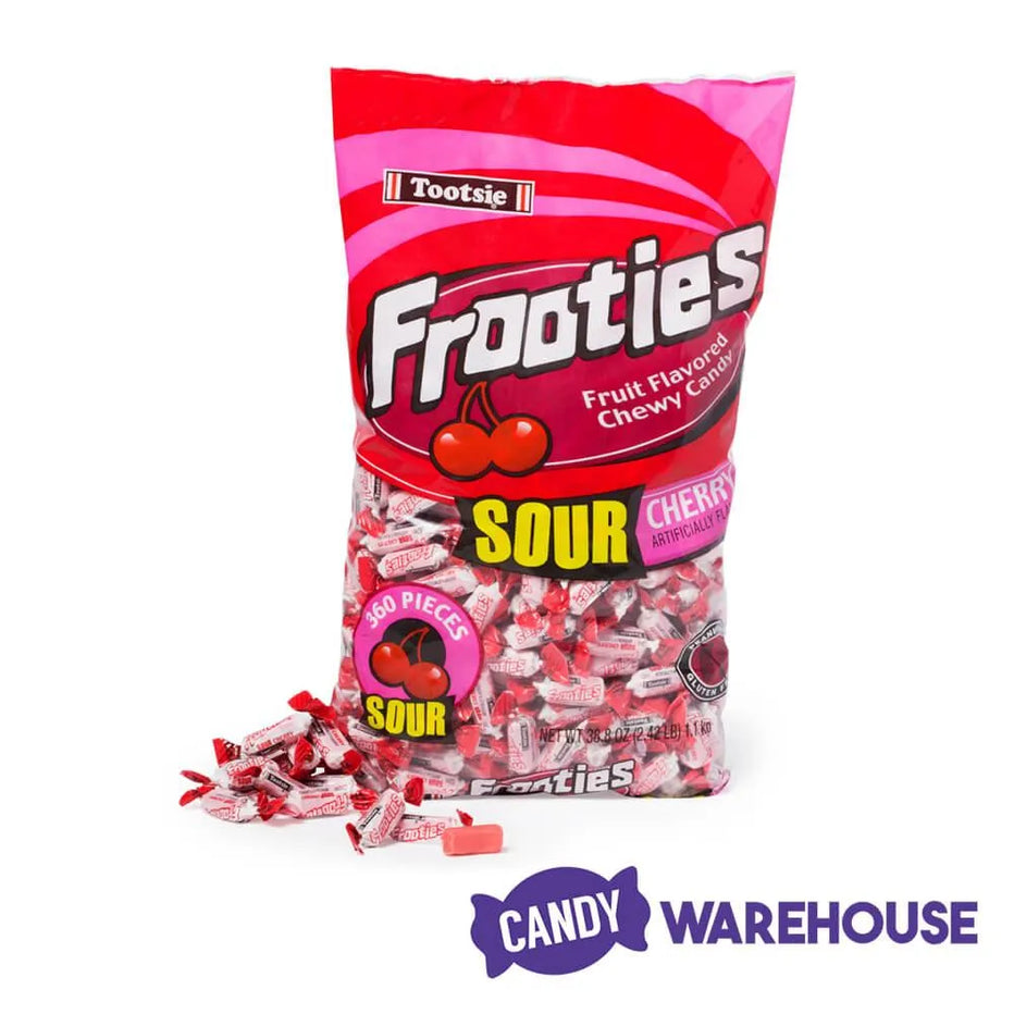 Tootsie Roll Frooties Candy - Sour Cherry: 360-Piece Bag – Candy Warehouse