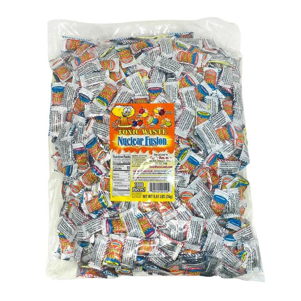 Toxic Waste Nuclear Fusion Sour Candy Packs: 1000-Piece Bag – Candy ...