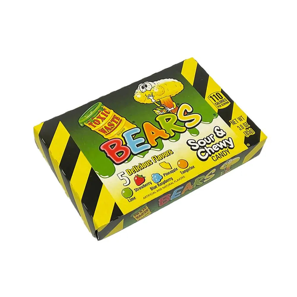 Toxic Waste Sour Gummy Bears Theater Packs: 12-Piece Box – Candy Warehouse