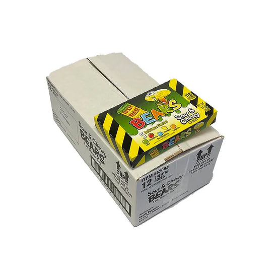 Toxic Waste Sour Gummy Bears Theater Packs: 12-Piece Box | Candy Warehouse