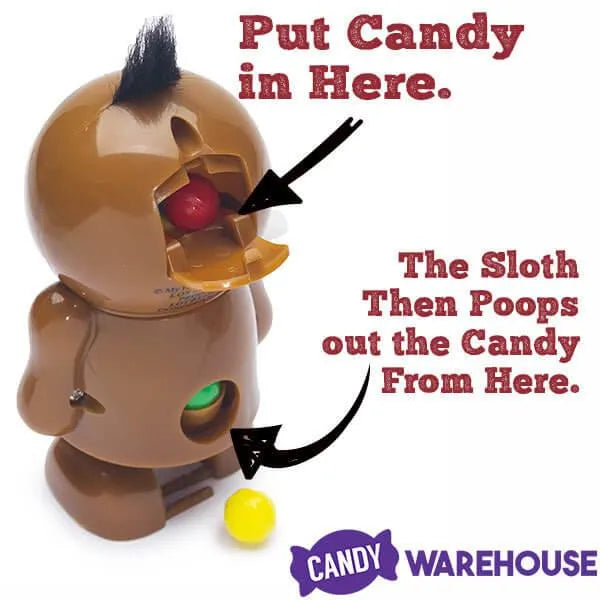 Treat Street Holiday Sloth Pooper Wind-Up Candy: 8-Piece Set – Candy ...