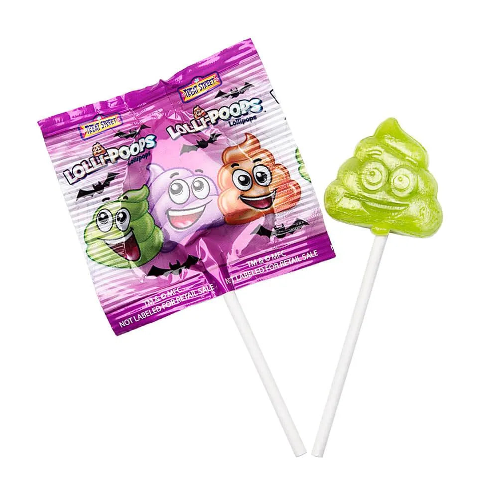 Treat Street Lolli-Poops Halloween Emoji Poop Lollipops: 60-Piece Bag ...