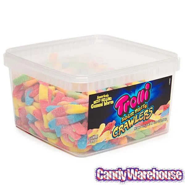 Trolli Sour Brite Crawlers Gummy Worms - Large: 63.5-Ounce Tub | Candy ...