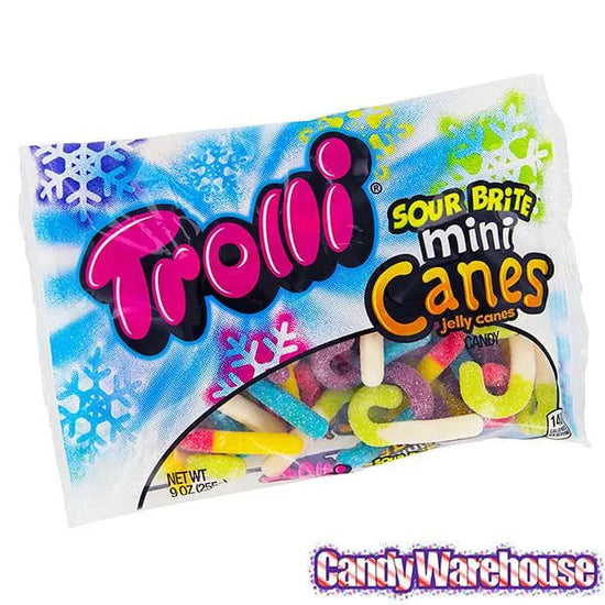 Trolli Sour Brite Mini Canes Jelly Candy Canes: 9-Ounce Bag | Candy ...