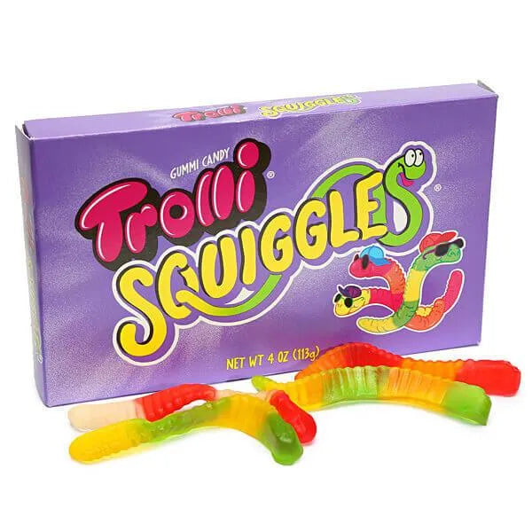 Trolli Squiggles Gummy Worms 4-Ounce Theater Boxes: 12-Piece Case ...