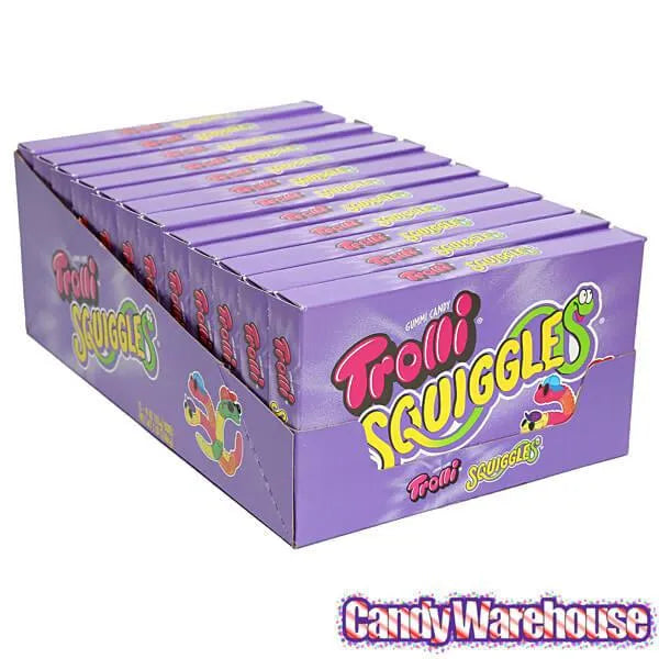 Trolli Squiggles Gummy Worms 4-Ounce Theater Boxes: 12-Piece Case ...
