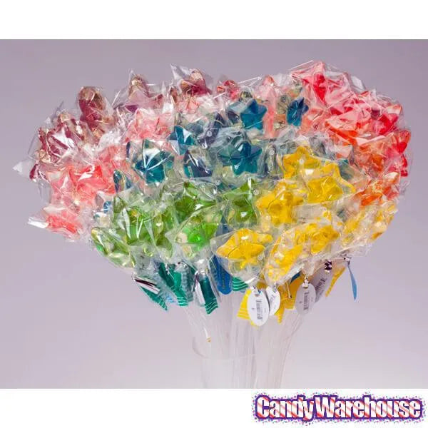 Twinkle Candy Two-Tone Star Lollipops: 120-Piece Bag | Candy Warehouse
