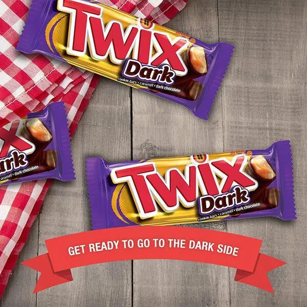 Twix Dark Chocolate Candy Bars: 36-Piece Box | Candy Warehouse