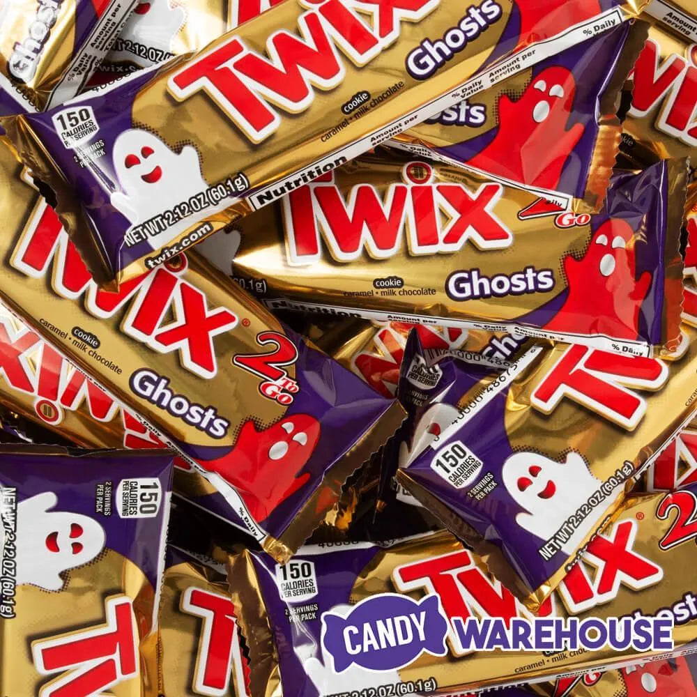 Twix Ghosts Halloween Candy Bars: 24-Piece Box | Candy Warehouse