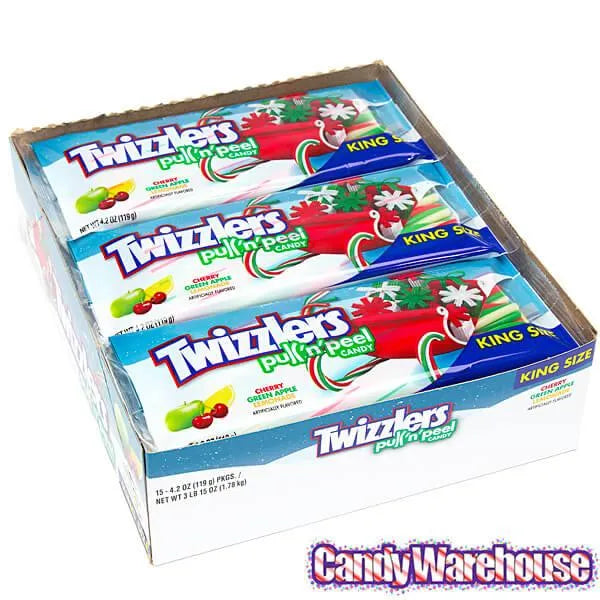 Twizzlers Christmas Licorice Twists King Size Packs: 15-Piece Box ...