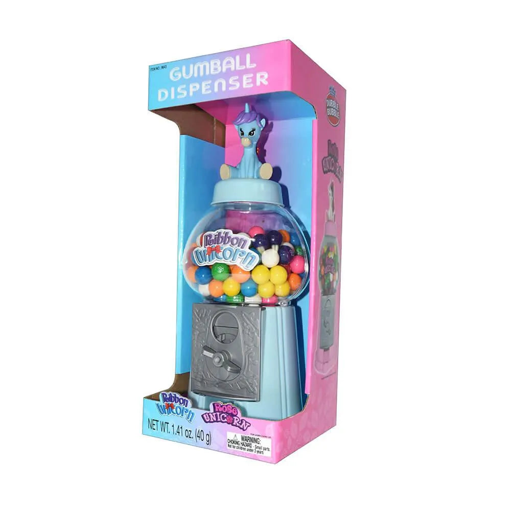 Unicorn Classic Blue Gumball Machine with Gumballs – Candy Warehouse