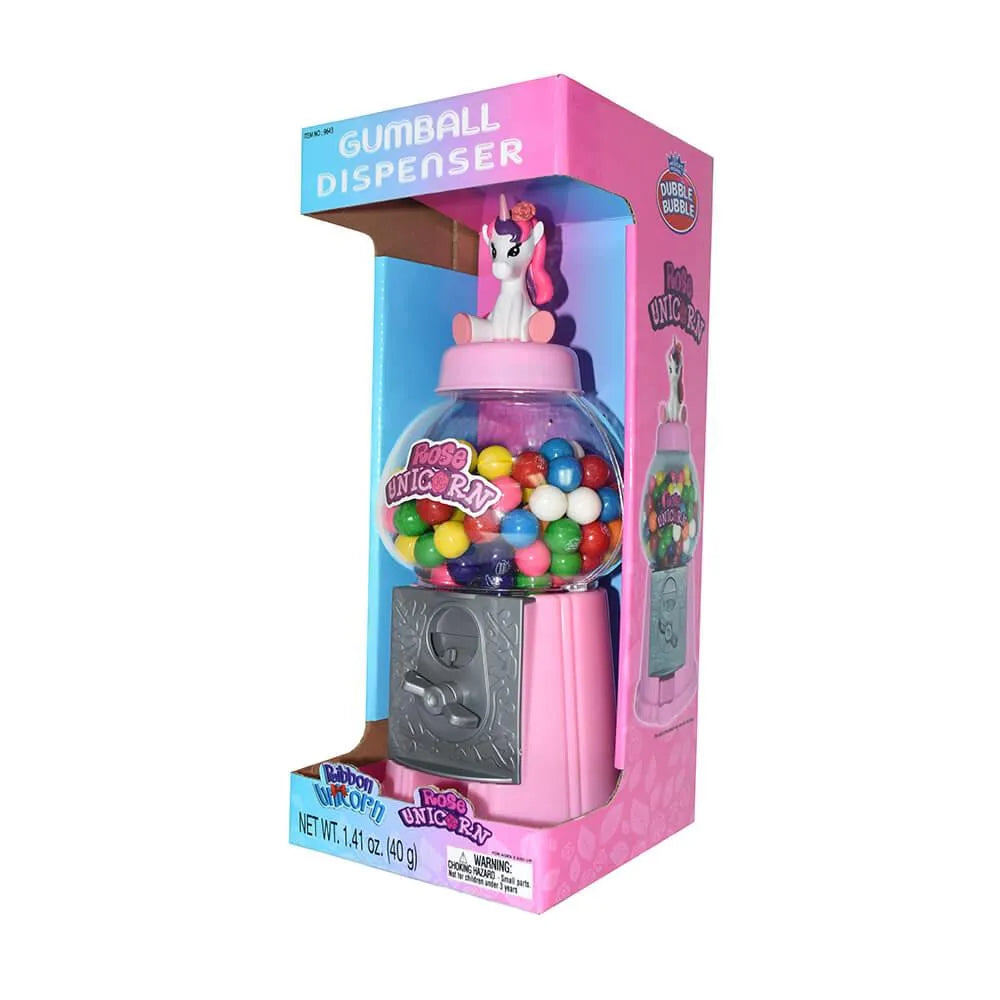 Unicorn Classic Pink Gumball Machine with Gumballs | Candy Warehouse