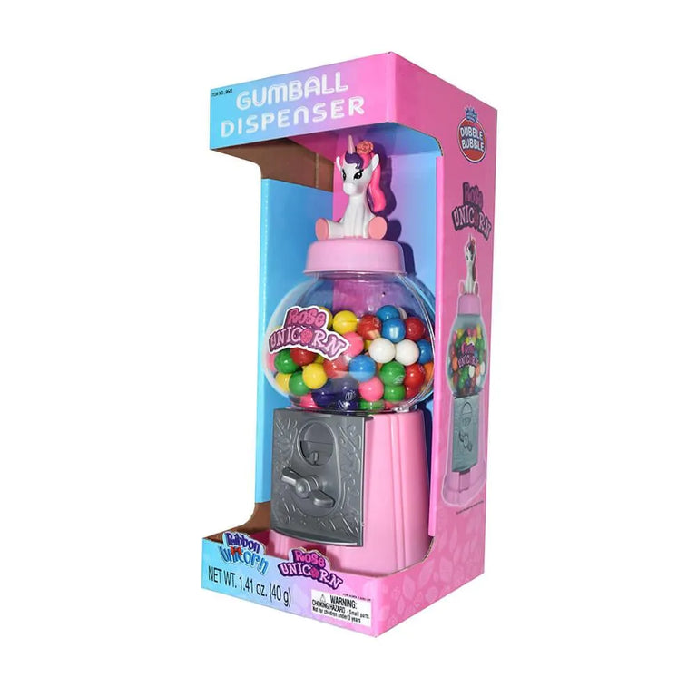 Unicorn Classic Pink Gumball Machine with Gumballs – Candy Warehouse