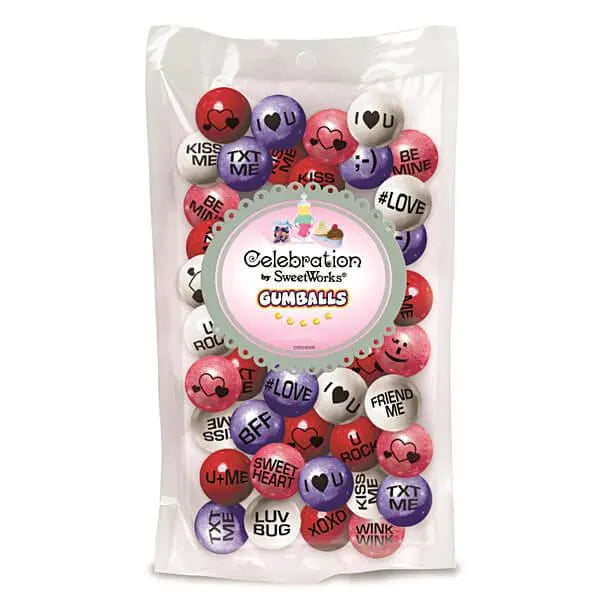 Valentine Conversation 1/2-Inch Gumballs: 2LB Bag – Candy Warehouse